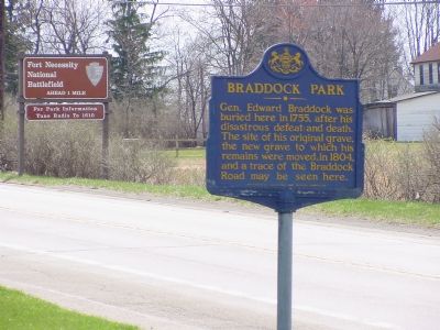 Braddock Park Historical Marker