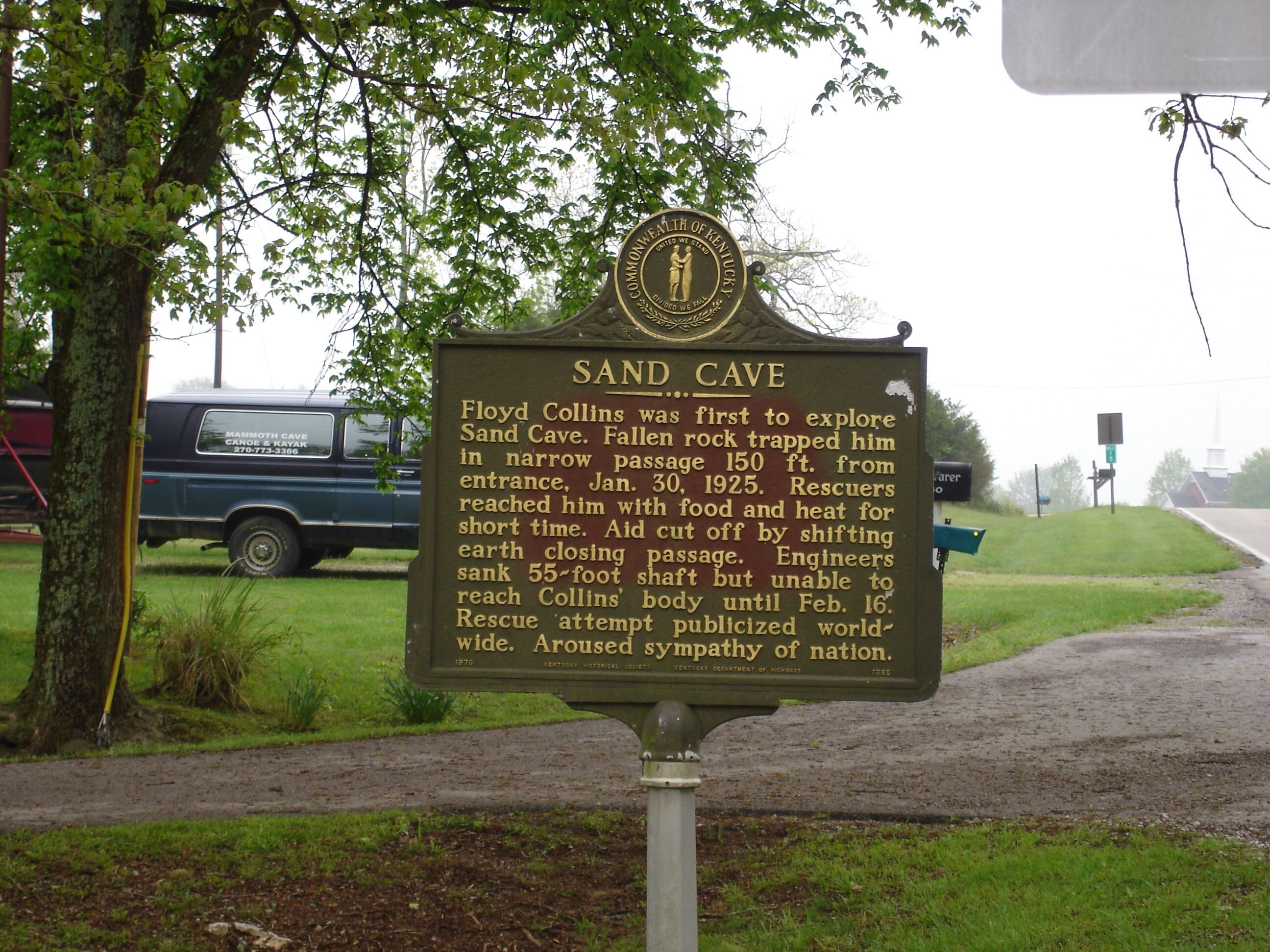 Photo: Sand Cave Marker