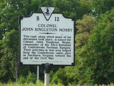 Colonel John Singleton Mosby Historical Marker