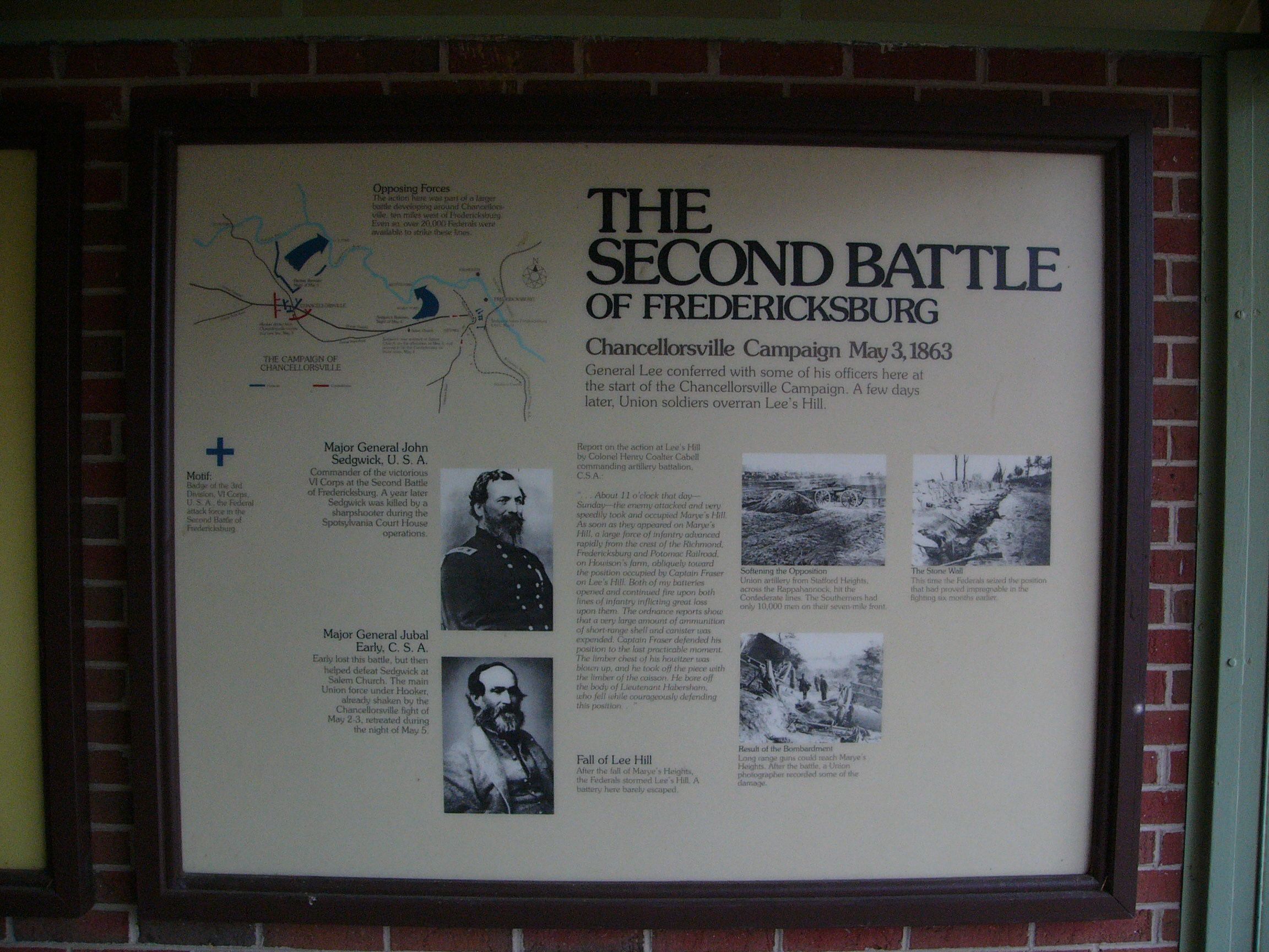 Photo: The Second Battle of Fredericksburg Marker
