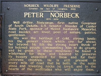 Peter Norbeck Historical Marker