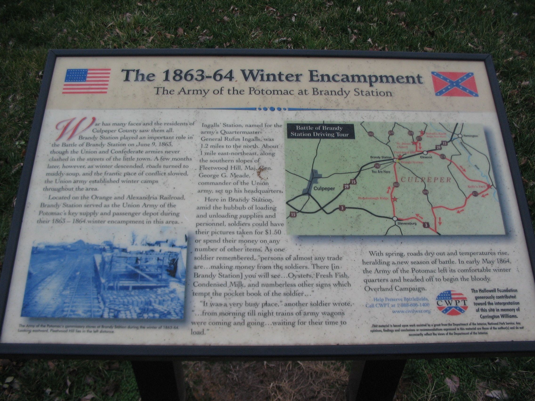 Photo: The 1863-64 Winter Encampment Marker