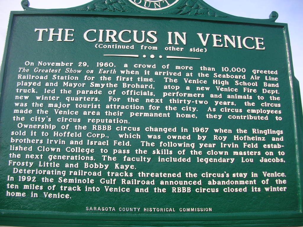 Photo: The Circus in Venice Marker Reverse
