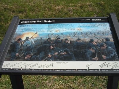Defending Fort Haskell Historical Marker