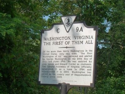 Washington, Virginia Historical Marker