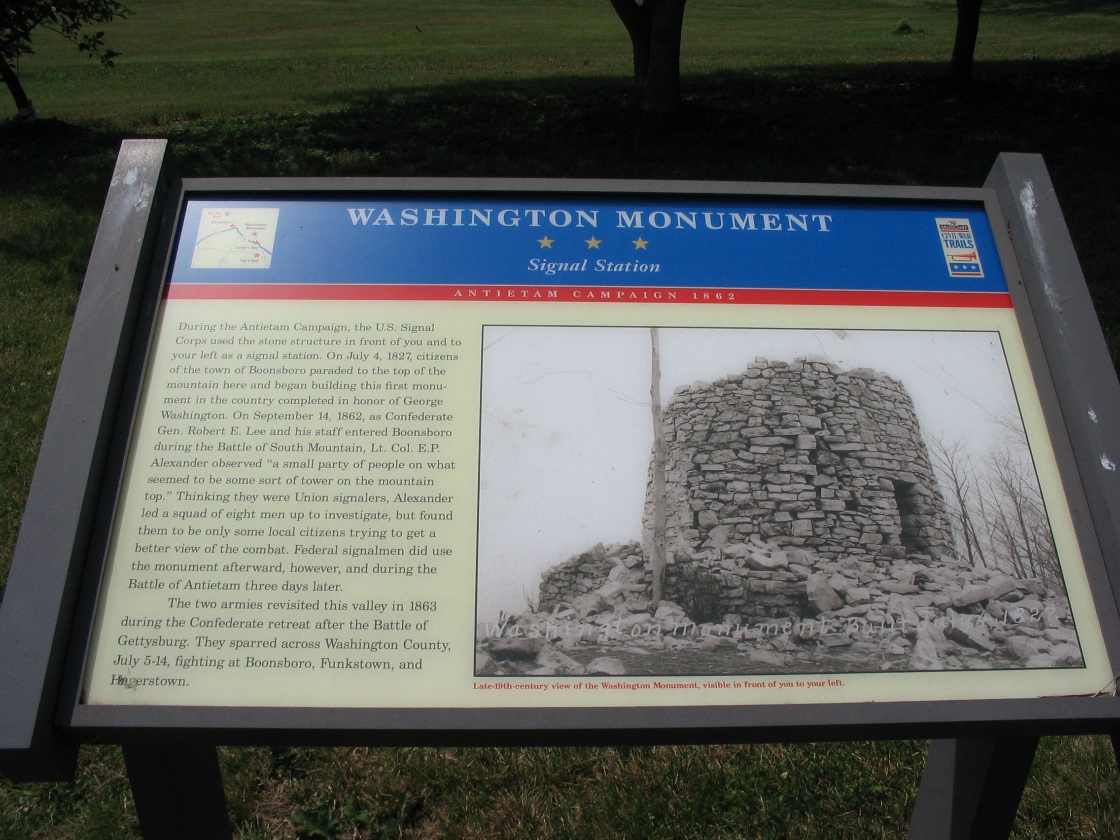 Photo: Washington Monument - Signal Station Marker