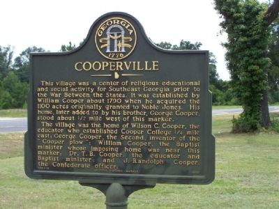 Cooperville Historical Marker
