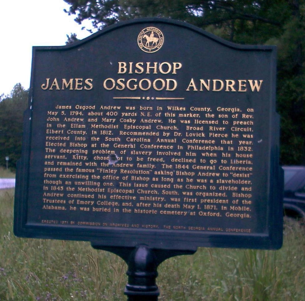 Photo: Bishop James Osgood Andrew Marker