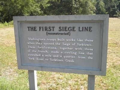 The First Siege Line Historical Marker
