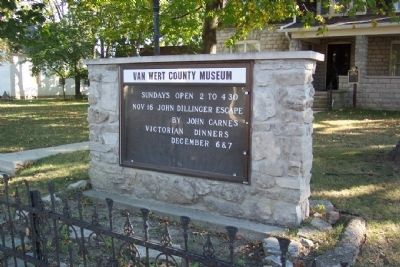 Van Wert Gazebo Historical Marker