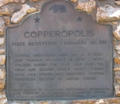 Copperopolis Historical Marker