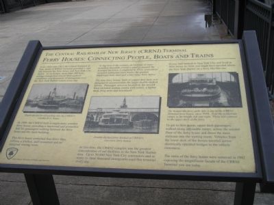 The Central Railroad of New Jersey (CRRNJ) Terminal Historical Marker