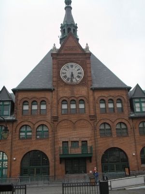 The Central Railroad of New Jersey (CRRNJ) Terminal Historical Marker