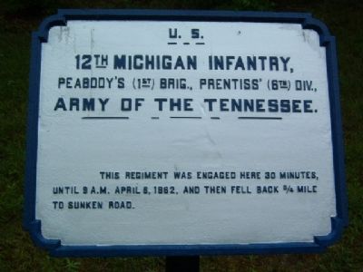 12th Michigan Infantry Historical Marker
