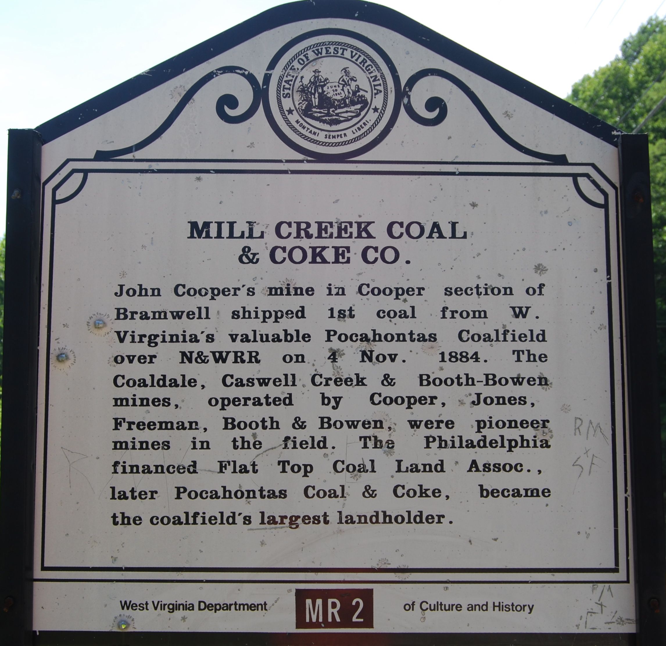 Photo: Mill Crek Coal & Coke Co. Marker