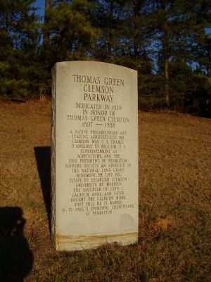 Thomas Green Clemson Parkway Historical Marker