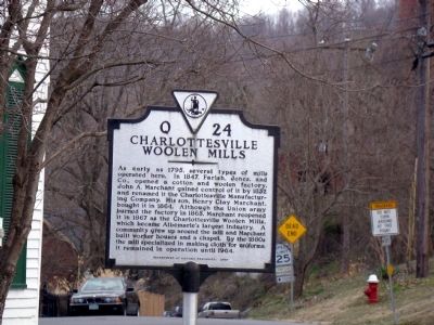 Charlottesville Woolen Mills Historical Marker