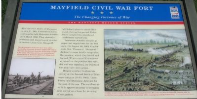 Mayfield Civil War Fort Historical Marker