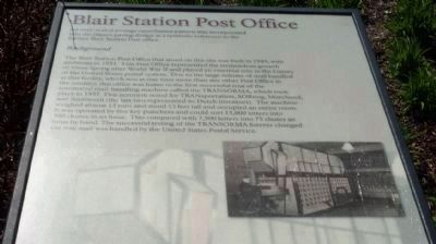 Blair Mansion: Silver Spring / Blair Station Post Office Historical Marker