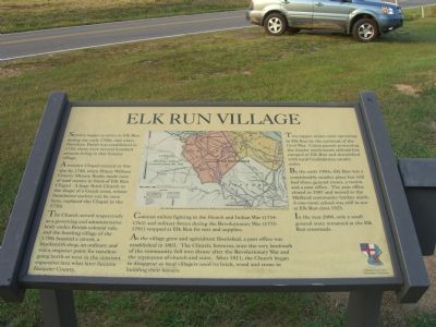 Elk Run Village Historical Marker