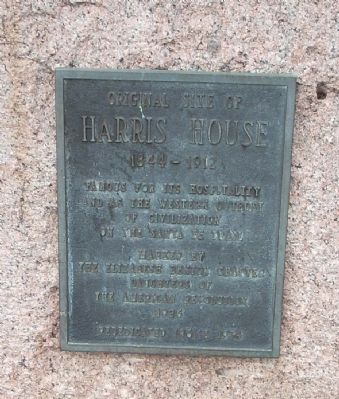 Original Site of Harris House Historical Marker