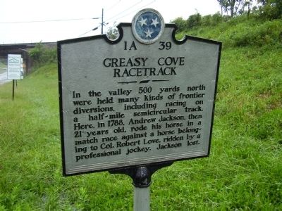 Greasy Cove Racetrack Historical Marker