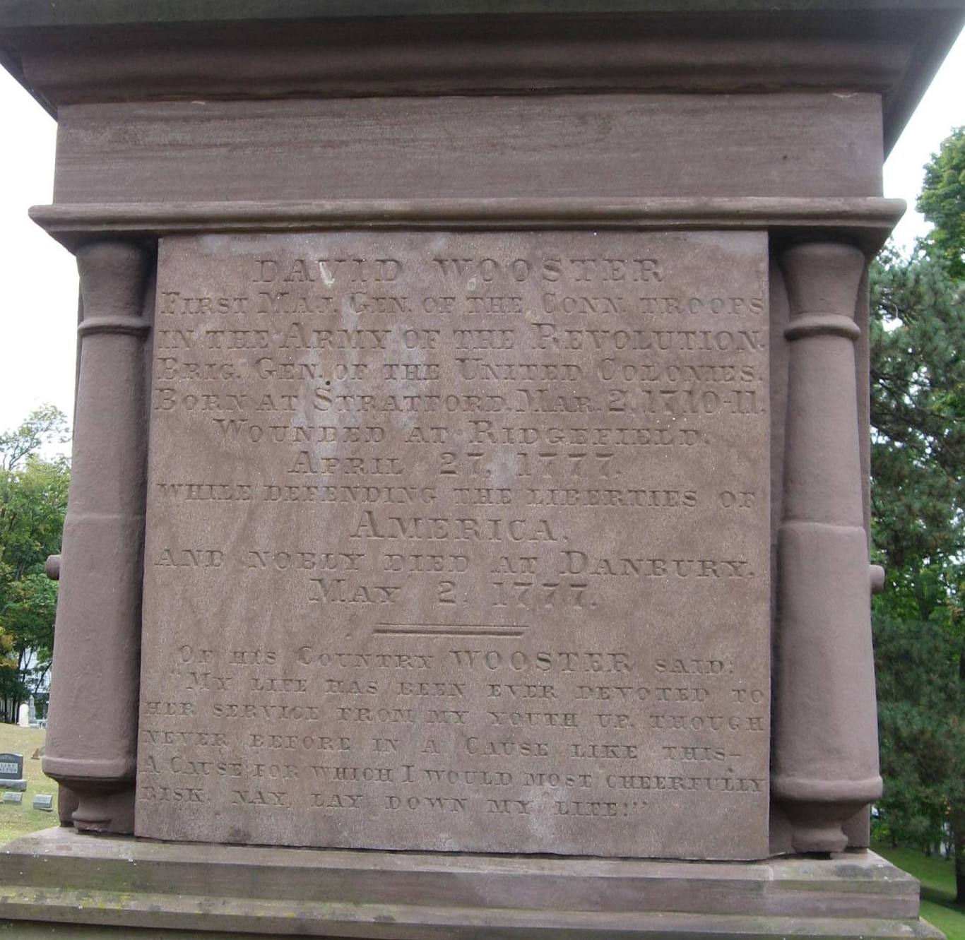 Photo: David Wooster Monument