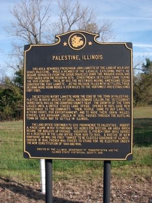 Palestine, Illinois Historical Marker