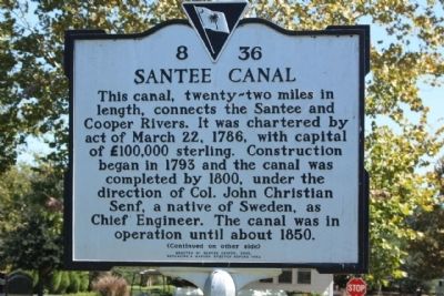 Santee Canal Historical Marker