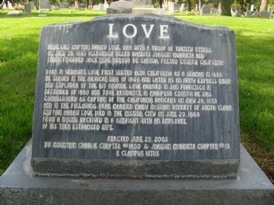 Captain Harry Love Historical Marker