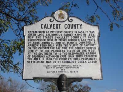 Calvert County Historical Marker