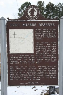 Fort Miamis Reserve/Miltonville Historical Marker