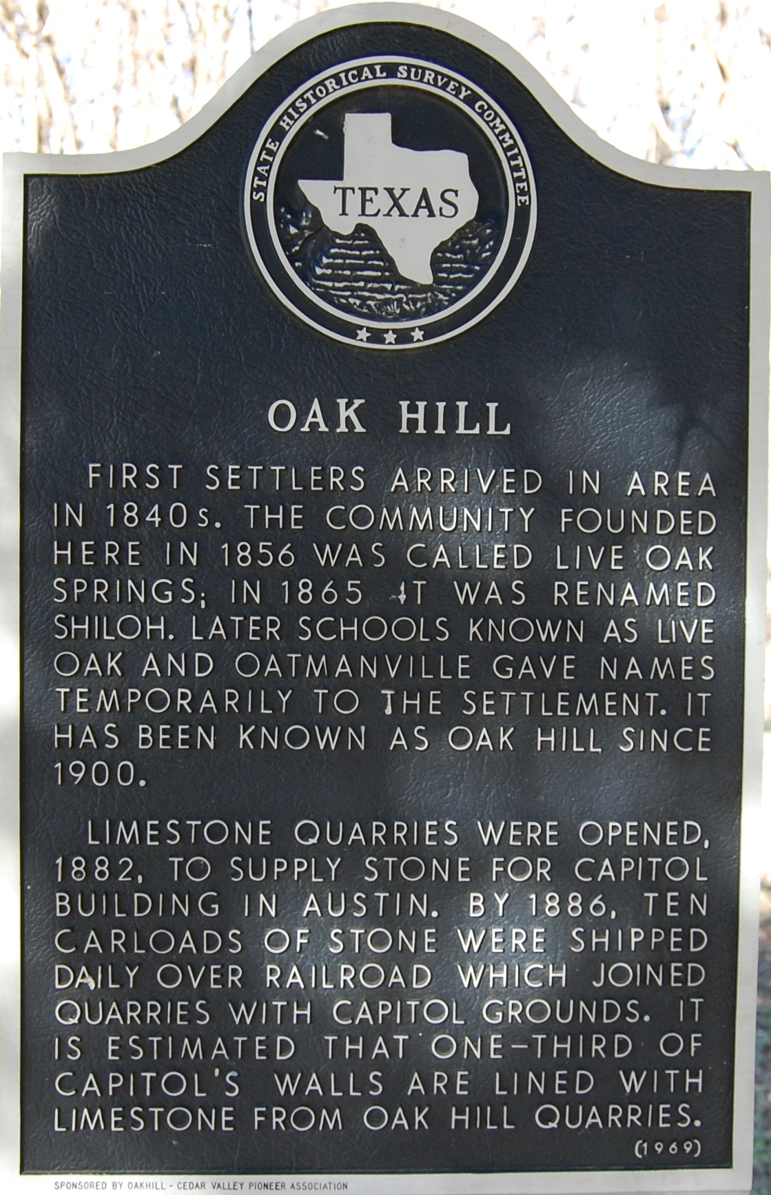 Photo: Oak Hill Marker