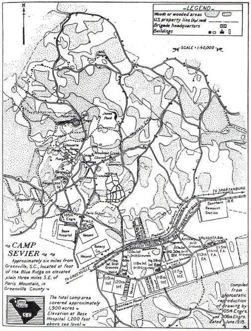 Photo: Camp Sevier Map