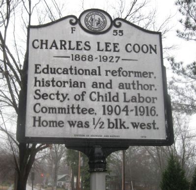 Charles Lee Coon Historical Marker