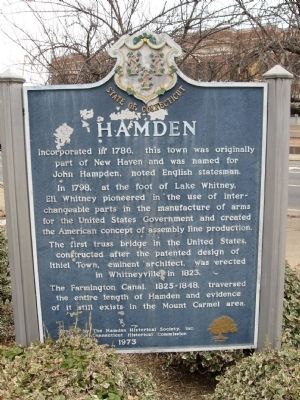 Hamden Historical Marker