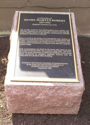 In Memory of Henry Martyn Robert Historical Marker