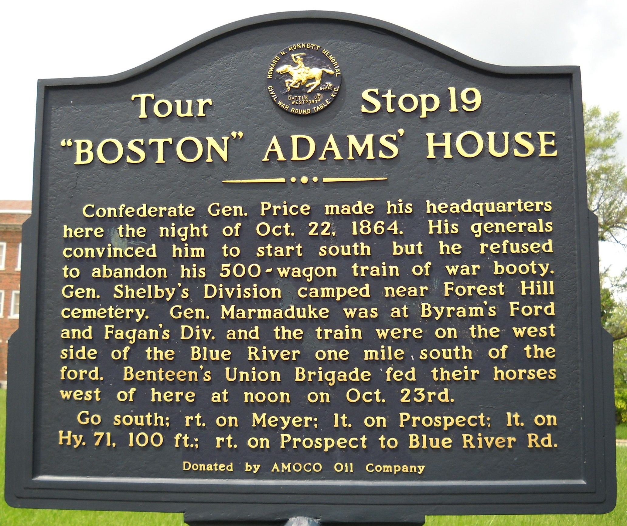 Photo: "Boston" Adams' House Marker