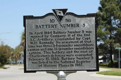 Battery Number 5 Historical Marker