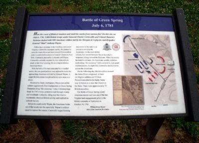 Battle of Green Spring Historical Marker