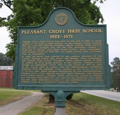 Pleasant Grove High School Historical Marker