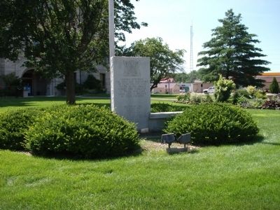Rush County (Indiana) War Memorial Historical Marker