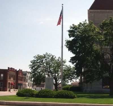 Rush County (Indiana) War Memorial Historical Marker
