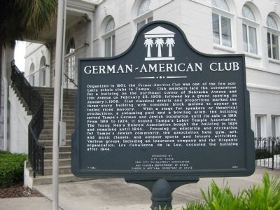 German-American Club Historical Marker