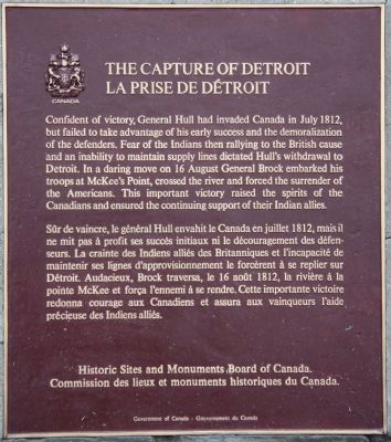 The Capture of Detroit Historical Marker