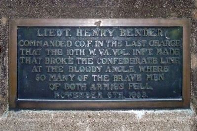 Lieut. Henry Bender Historical Marker