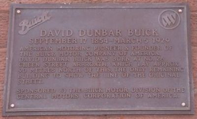 David Dunbar Buick Historical Marker