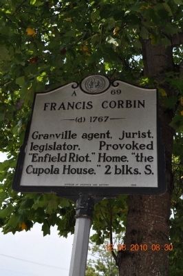 Francis Corbin Historical Marker