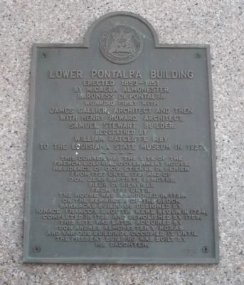 Lower Pontalba Building Historical Marker