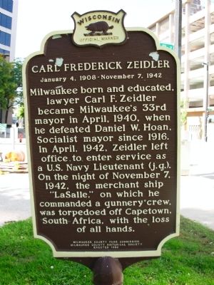 Carl Frederick Zeidler Historical Marker